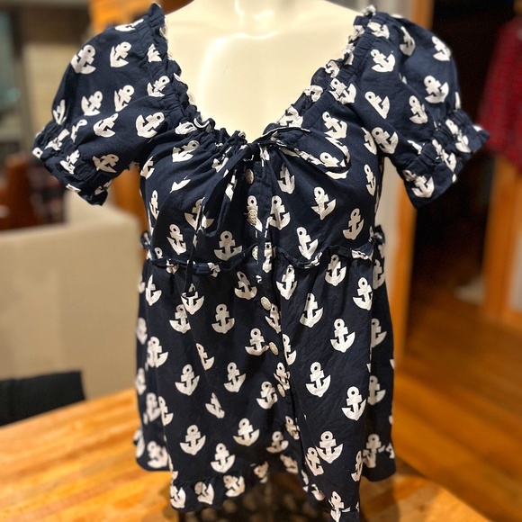 Nanette Lepore | Tops | Vintage Nanette Lepore Anchor Top | Poshmark